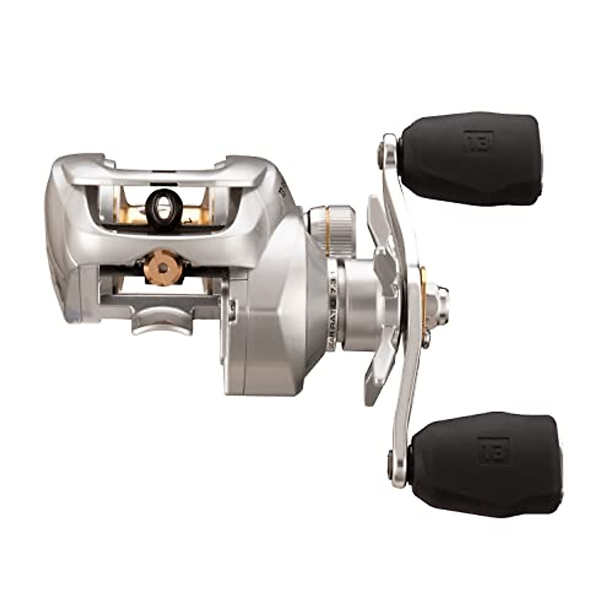 13 FISHING - Modus C2 Baitcast Reel - 6.6:1 Gear Ratio - Left Hand Retrieve (Fresh) - MODC2-6.6-LH,Silver