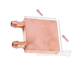 Pure Copper Water Cooling Block for Computer 40x40mm Water-Cooled Exchanger Endothermic Head for Liquid Water Cooler Heat Sink System for CPU Graphics Radiator Heatsink (1 Pack)