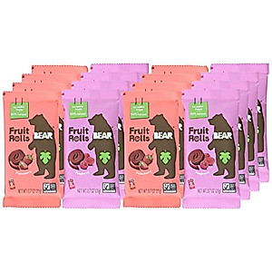 BEAR Real Fruit Rolls - Variety Pack - 16 Count (2 Rolls Per Pack)