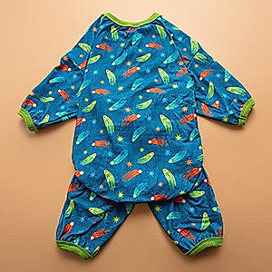 LovinPet Pet Shirts, Bottoming Dog Shirt for Dog Coats, Anti Licking, Anxiety Calming Onesies for Dogs, Elastic Super Dinos Face Shooting Stars Navy Large Breed Dog Clothes 3XL