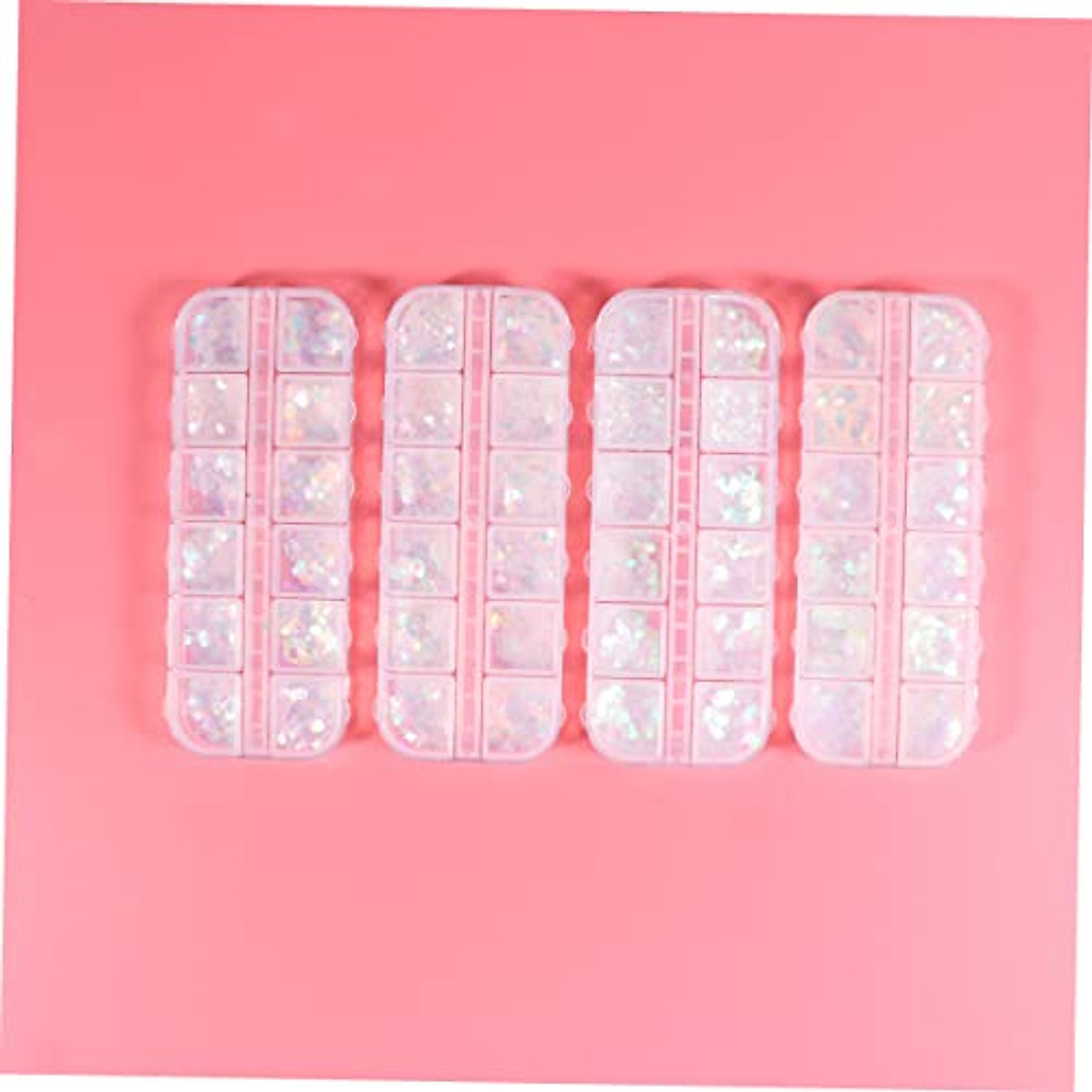 FRCOLOR 4 Sets Glitter Stickers Nail Sequins Appliques Embellishments Nail Art Sequin Holographic Nail Sequins Nail Art Glitter Sticker Polish Nail Decoration Mermaid Nail Art Glitter 3D