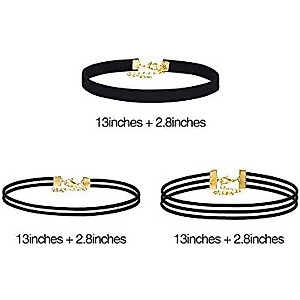 Black Velvet Necklace Classic Necklace (3 pieces)