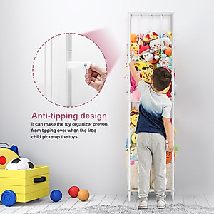 NANANARDOSO Large Stuffed Animal Storage Holder, Toy Storage Organizer for Plush Toy Holder,Stuffed Animal Zoo Storage Cage for Nursery Playroom Bedroom Toy Organizer,White