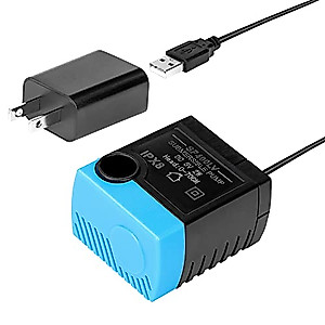 VinDox Replacement Pump for Pet Drinking Fountains- SP-400LV USB Replacement Pump with Adaptor - Compatible with PETSAFE DRINKWELL Ceramic, Stainless Steel and 360 Dog & Cat Water Dispensers