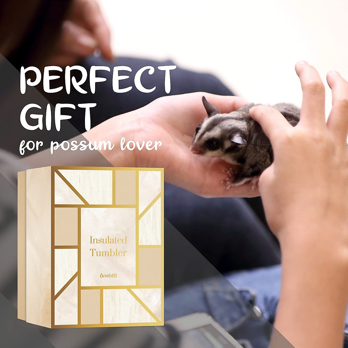 Funny Possum Gifts for Women & Men, Unique Gifts for Possum Lover, Possum 12oz Wine Tumbler with Spill-Proof Lid, Opossum Gifts, Gift Box Included - Let's Eat Trash And Get Hit By A Car