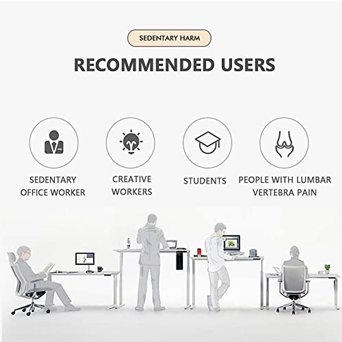 Xenusa Computer Desk Height Adjustable Standing Desk Ergonomic Electric Home Office Stand Up Computer Workstation (Maple Wood, 63 in)