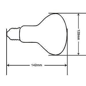 LUCKY HERP Reptile UVA UVB Mercury Vapor Bulb Lamp,Screw Thread,PAR38,100 Watt (Coated)
