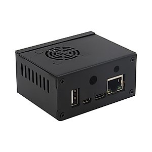 eleUniverse Orange Pi Zero 2 Case N500, Metal Case with 5V 3010 Cooling Fan and 4pcs Aluminum Heatsinks & Antenna