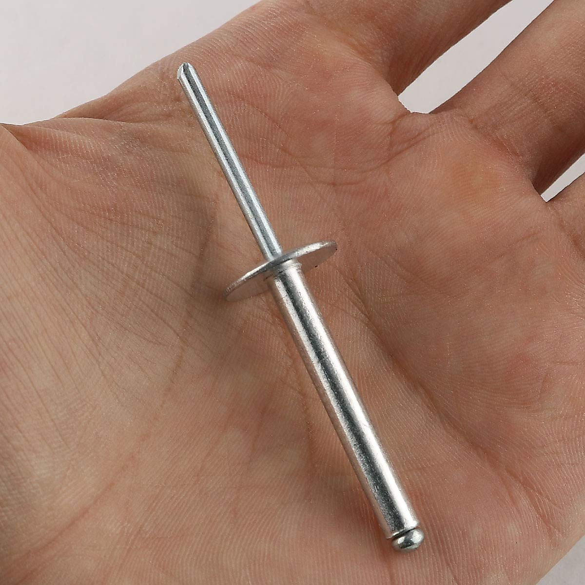 E-outstanding Core Pulling Rivet 60PCS 3/16x1-3/8inch(4.8x35mm) Large Flange Aluminum Blind Rivet Self-Plugging Open End Decorating Fastener Nails Pop Rivets