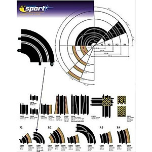 Scalextric C8201 Track Radius - 90 Degrees Hairpin Curve