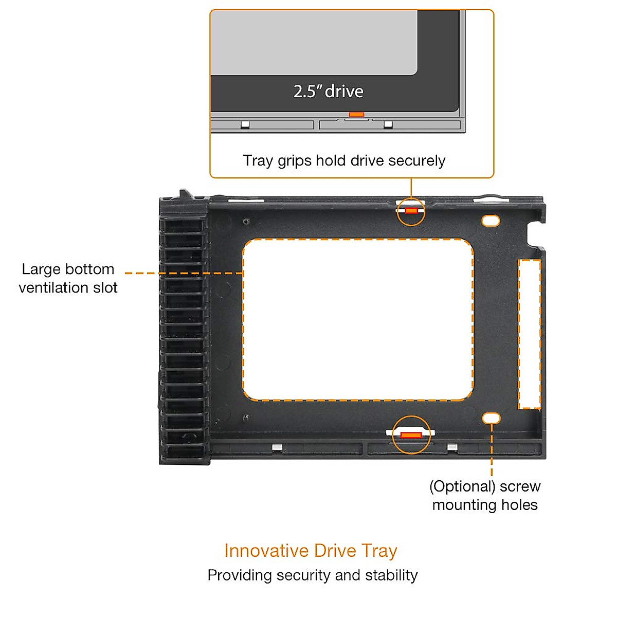 ICY DOCK 1 Bay 2.5 SAS/SATA HDD/SSD Tool-Less Enclosure for External 3.5" Bay | ExpressCage MB741SP-B