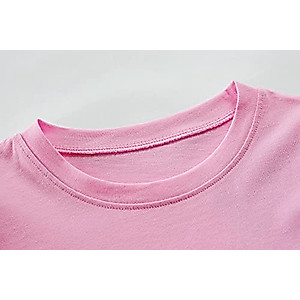 Toddler Girls T-Shirt Easter Gift - Bunny Eggs Baby Short Sleeve Bunny Tee Shirts Soft Summer Pink Cotton Tops 3T