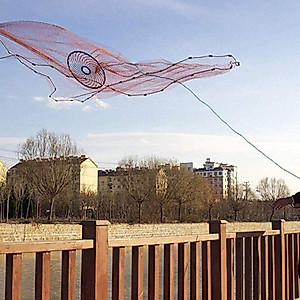 Zjnhl Fishing Equipment/Fishing Net Hand Throwing Net for Fishing A Variety of Materials, A Variety (Size : Height 3.6m Steel) (Size : Height 2.4m Steel)