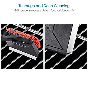 Unicook Outdoor Grill Brush, Heavy Duty Nylon BBQ Cleaning Brush, Removable Head XL Gas Grill Cleaner, Durable and Effective, Best Alternative to Dangerous Wire Brush, Do Not Use on Hot/Warm Grill
