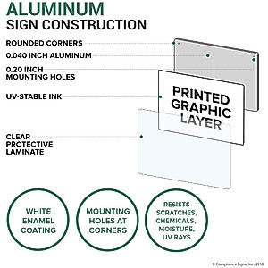 ComplianceSigns.com 12"x12" Aluminum NFPA 704 0-0-0-0 Hazard Diamond Placard, Made in the USA
