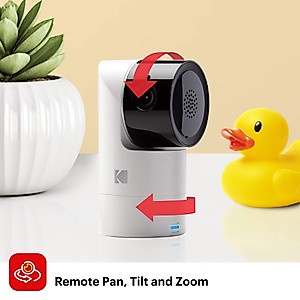 KODAK Cherish C225 Video Baby Monitor - Tilt/Pan/Zoom Camera, 2.8" HD Screen, Hi-res Camera, Remote Zoom, Two-Way Audio, Night-Vision, Long Range, WiFi, Mobile App