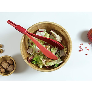 Trebonn Twins Salad Server Salad Cutlery Set consisting of Spoon and Fork. Use Separately for Mixing, use Together for Serving and Save Space in The Drawer