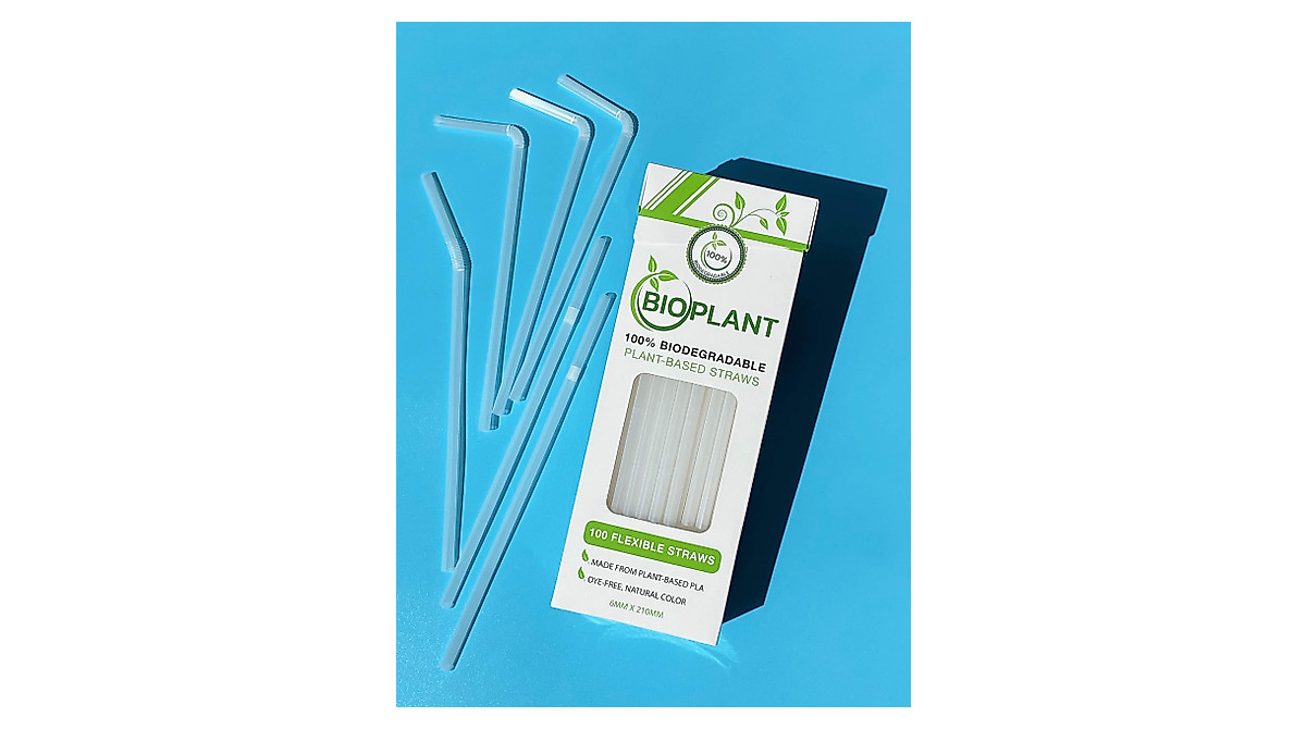 BIOPLANT 100% Biodegradable Plant-Based Corn Straws - Eco Friendly ...