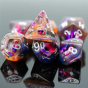 Demon Eye Dragon Eye Dice 7-Dice Set Resin Dungeons and Dragons Dice