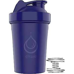 diliqua -4 PACK- 20 oz Shaker Bottles for Protein Mixes | BPA-Free & Dishwasher Safe | 4 small protein shaker bottle | Shaker Cups for protein shakes | Blender Shaker Bottle Pack