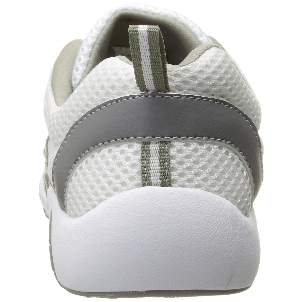 RocSoc Womens Water Dissipating Lightweight Mesh Walking Shoes, Breathable Design with Quick On and Off Laces, Comfort on Uneven Surfaces White/Grey