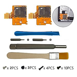 Onyehn Micro SD Card Reader,TF Memory Card SlotSocket Reader Board Replacement Repair Part for Nintendo Switch HAC-SD-01 NS Console(2 Pack)