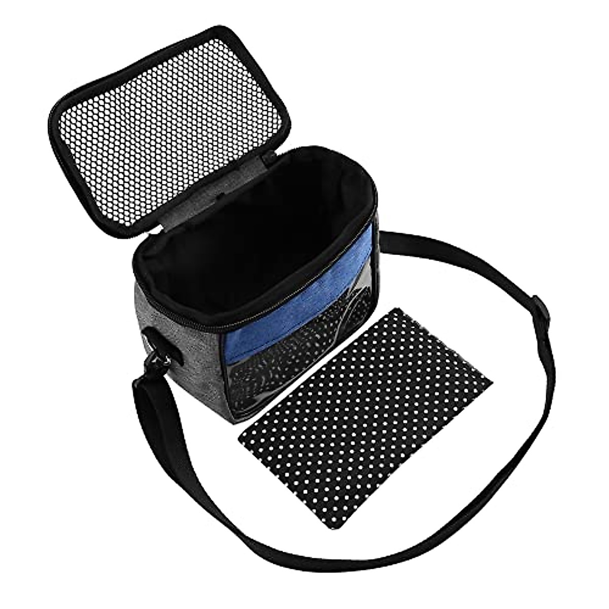 Filhome Guinea Pig Sling Carrier, Hamster Carrier Bag Portable Breathable Outgoing Travel Pouch Bag with Clear Window for Hamster Gerbil Sugar Glider Squirrel Guinea Pig (Size L)