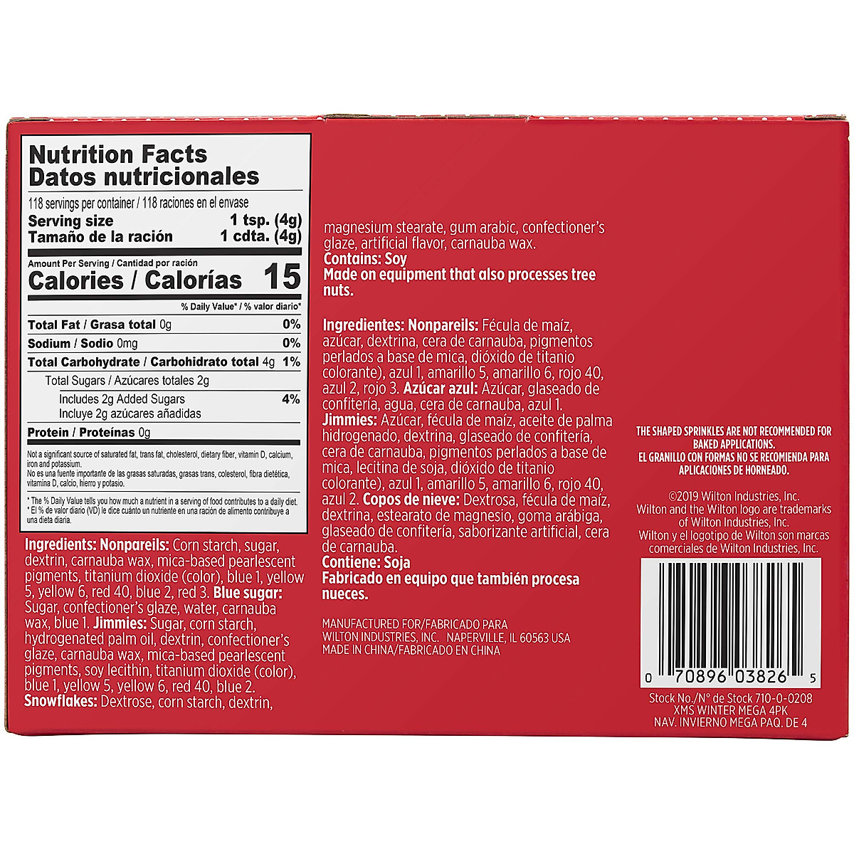 Wilton Winter Sprinkles Mega Set of 4, 16.6 oz, blue and white