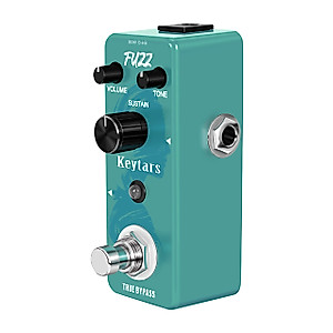 Keytars Fuzz Pedal Guitar Analog Distortion Effects Pedals for Electric Guitar Classic Fuzz Pedals Mini Size True Bypass(KT-306)