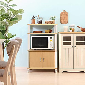 Fuji Boeki 99906 Multi Wagon, Kitchen Wagon, Width 23.5 inches (59.7 cm), Natural, White, Easy Assembly, Comes with Casters