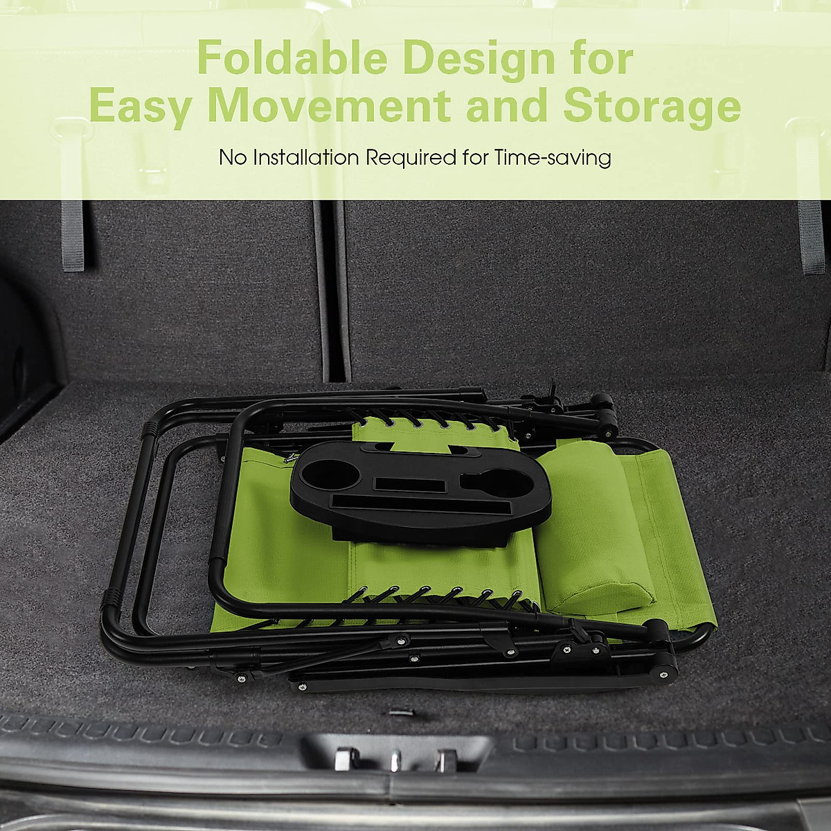 Goplus Zero Gravity Lounge Chairs, 160°Adjustable Folding Recliner w/Pillow and Cup Holder, 350LBS Comfy Outdoor Lounge Chairs for Patio, Lawn, Yard & Camp(1, Green)