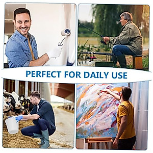 SOESFOUFU Plastic Bucket White Pails with Lid Water Pail Container Industrial Storage Bucket Scientific Bucket Heavy Duty Bucket Paint Buckets Empty Paint Cans Puke Bucket Paint Pail