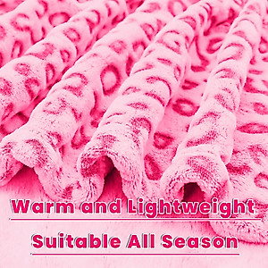 Warm Blanket Pink Soft Fleece Blankets Fuzzy Small Throw Blankets for Kids Girls Toddlers