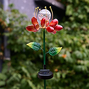 TSTGEE Outdoor Solar Garden Lights Solar Metal Flower Decorative Lights Solar Spinner Decorative Garden Stakes Waterproof for Patio,Yard,Lawn,Garden Decorations