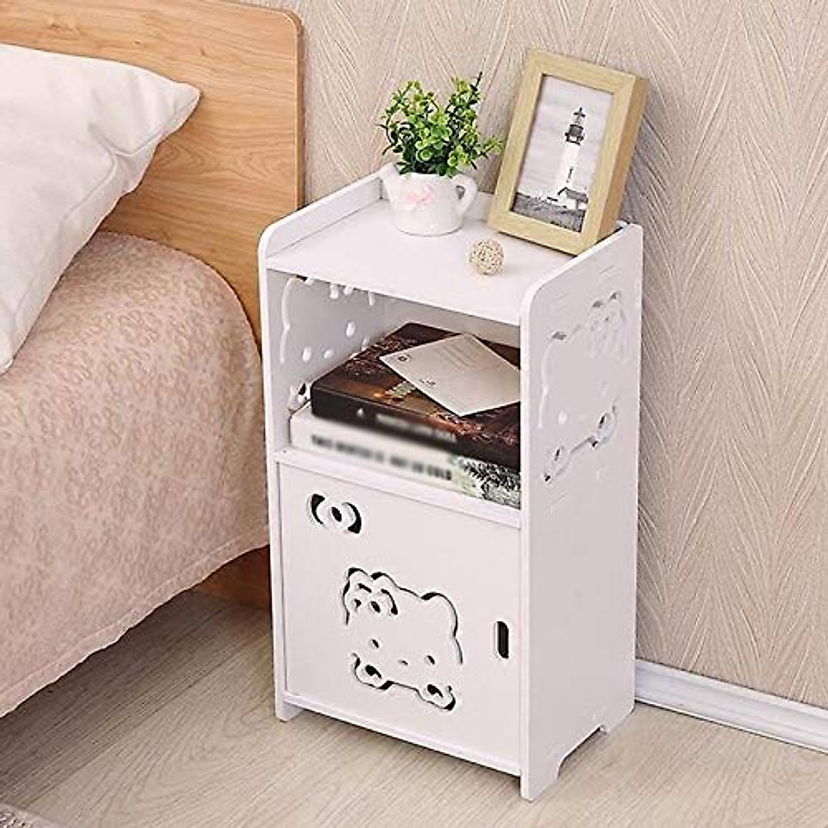 WALNUTA Bedroom Furniture Bedside Table Modern Storage Small Cabinet Assembly nightstand Bedroom Storage Bedside Cabinet