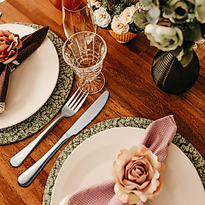 Hiware 12-Piece Dinner Forks Set, Food-Grade 18/8 Stainless Steel Forks Silverware, Mirror Polished, Dishwasher Safe - 8 Inch