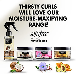 Sofn’free Leave-In Conditioner with Manuka Honey & Avocado Natural Hair Butter and Hair Moisturizer for Coily & Curly Hair - 11 Fl Oz (Pack of 1)