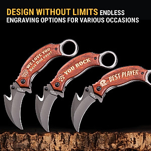 Stocking Stuffers for Adults - Custom Gifts for Men - Cool Engraved Personalized Knife - Christmas Gifts for Dad Boyfriend Husband Father in Law Stepdad - Gifts for Men Who Have Everything X-52 PS