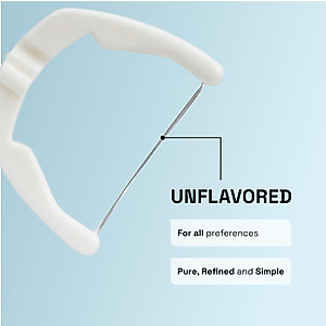 REACH Ultraclean Access Flosser Starter Kit, Unflavored, Plaque Remover for Teeth, for Hard to Reach Areas, Oral Care, PFAS Free, 1 Replaceable Flosser & 8 Refill Heads, 1 Pack