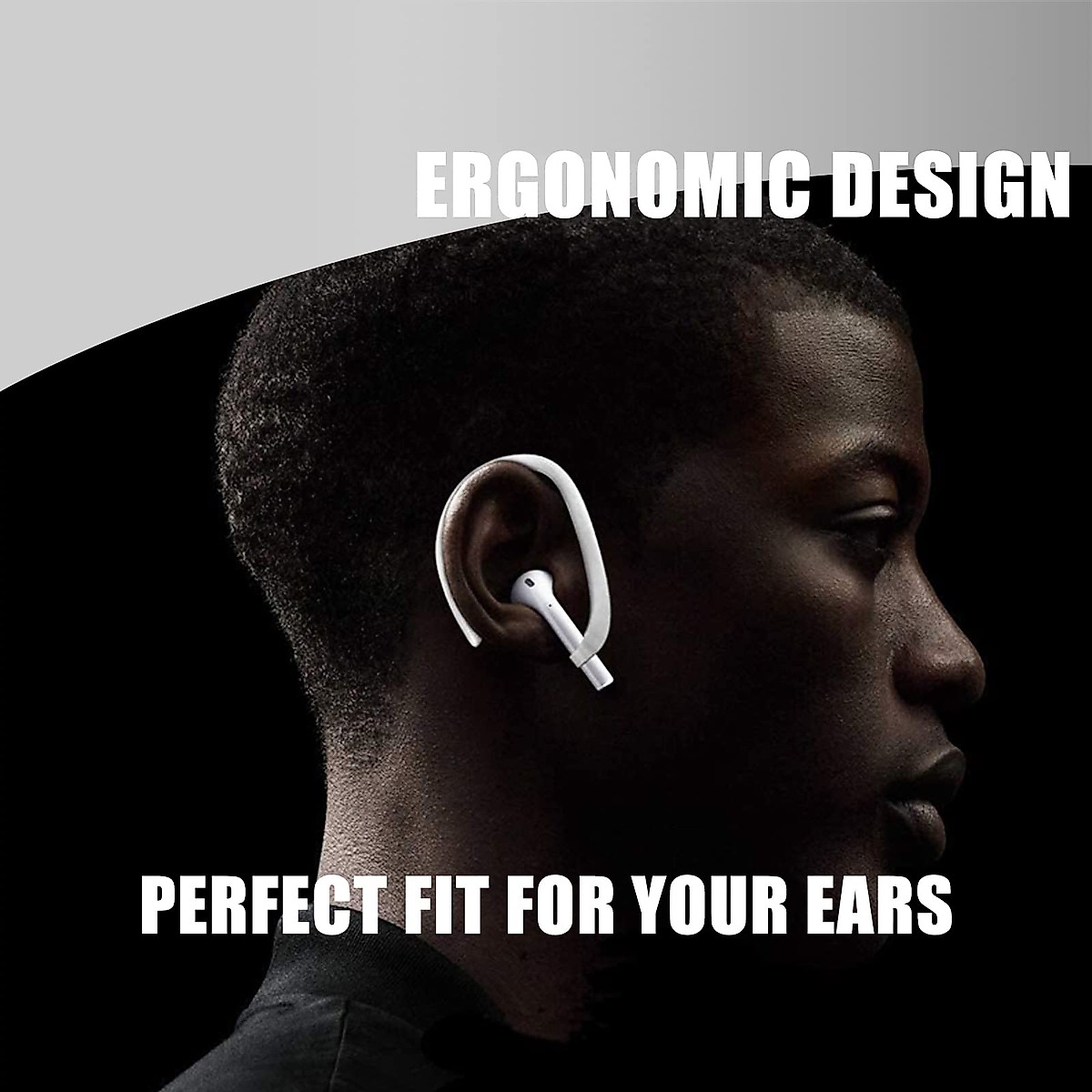Replacement Airpod Ear Hooks Designed for Apple AirPods 1, 2, 3, Pro and Pro 2 Earbuds Accessories, Anti-Slip, Ergonomic Design, Comfortable Fit for Running, Jogging, Cycling, Gym