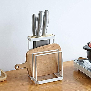 ZH1 Household Multifunctional Cutting Board Rack, Kitchen Storage Knife Rack, Bottom Non-Slip Design, Can Put Knives, Pot Covers, Cutting Boards.
