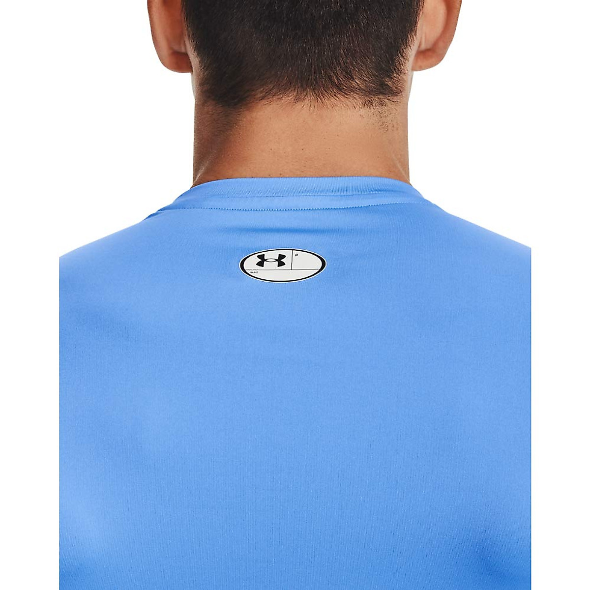 Under Armour Men's Armour HeatGear Compression Short-Sleeve T-Shirt , Carolina Blue (475)/White, Medium