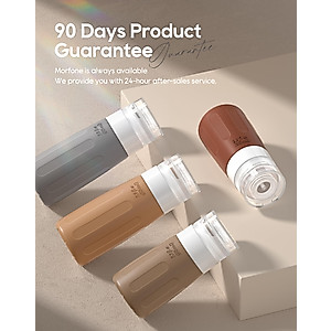 Morfone 16 Pack Silicone Travel Bottles Set for Toiletries TSA Approved Travel Containers Leakproof Squeezable Refillable Travel Accessories 2oz 3oz for Shampoo Conditioner Lotion Liquids (Brown)