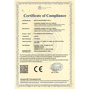 Inkbird ITC-100 PID Thermostat SSR Heat Sink Temperature Controller Relay Alarm Output 100 - 240V (ITC-100VH+ K Sensor)