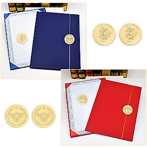 CRASPIRE 2" Embossed Certificate Seals You Make a Difference Self Adhesive Embossed Seals Gold Stickers 100pcs Medal Decoration Labels for Envelopes Diplomas Certificates Awards Graduation