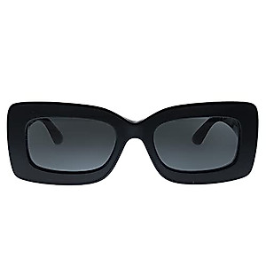 BURBERRY Astrid BE 4343 300187 Black Plastic Rectangle Sunglasses Grey Lens