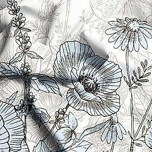 YIYEA King Size Pillow Cases Set of 2, Ultra Soft Double Brushed Microfiber Pillowcases King, Floral Bed Pillow Covers, Fade Resistant, Easy Slip-On (20"x36")