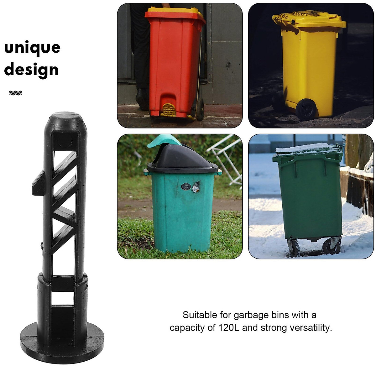 PartyKindom 4pcs Trash Can Latch Dustbin Lid Latch Wheelie Trash Hinges Garbage Can Latches Trash Bins Accessories Dust Bin Hinge Pin Wheelie Bin Lid Pin Trash Can Lock Trash Bin Latch Plastic