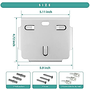 aplslpa Small Wall Shelf, 4.7" Floating Shelves for Speakers, Internet Router, Smart Home, Apple HomePod Mini, Echo Dot 4th, Security Camera– for Bedroom, Gaming Room, and Living Room (Silver)