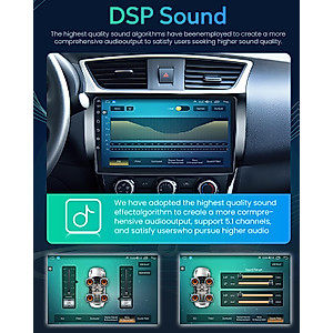 2+32G Car Radio for Nissan Sentra 2013 2014 2015 2016 2017, 10.2" HD Touch Screen Car Radio with Wireless Carplay & Android Auto, Mirror Link, Bluetooth, WiFi, GPS Navigation, Backup Camera Android 12